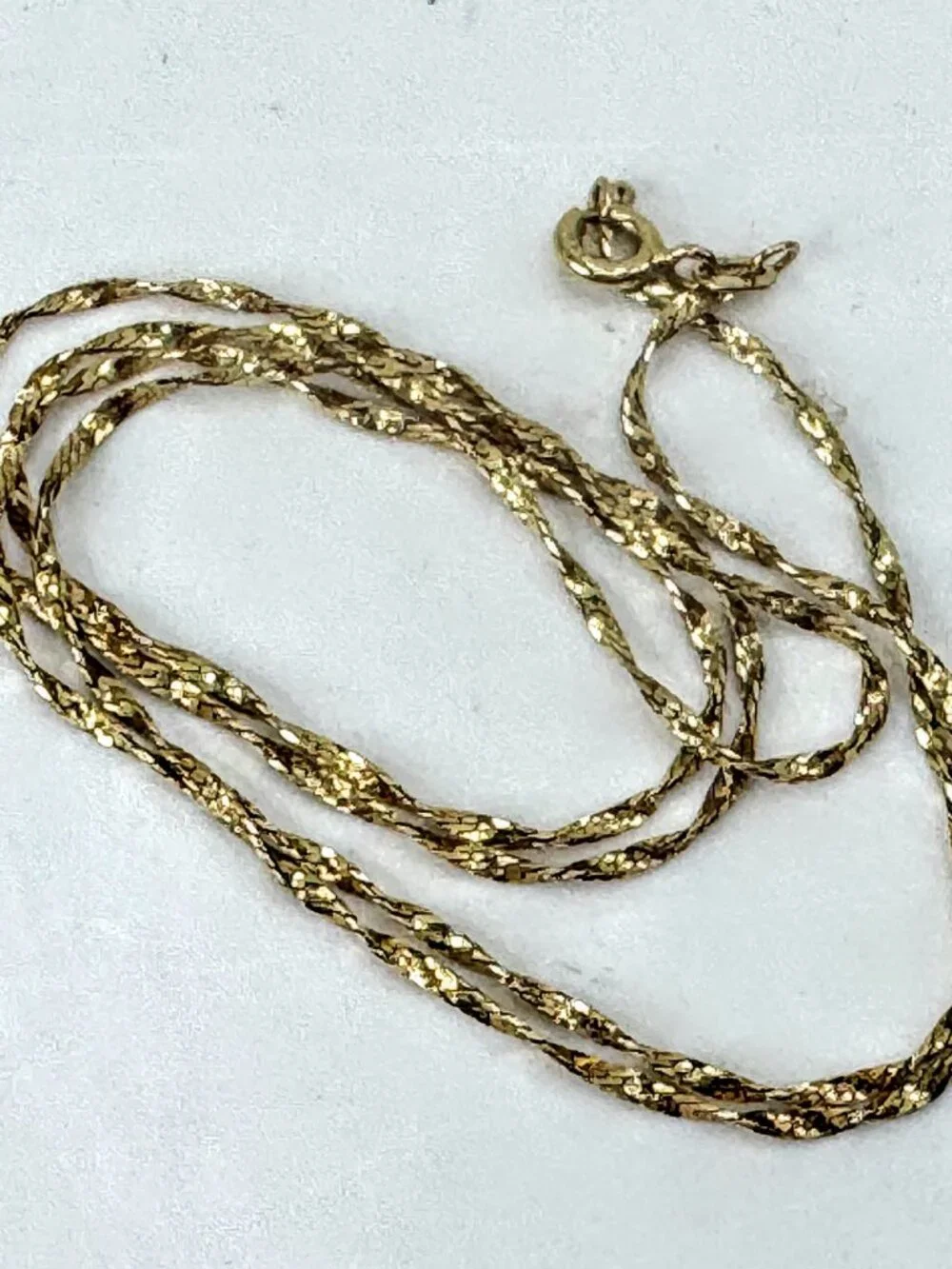 Jewelry | Vintage 14k Yellow Gold Diamond Cut Rope Chain Necklace Italy ...
